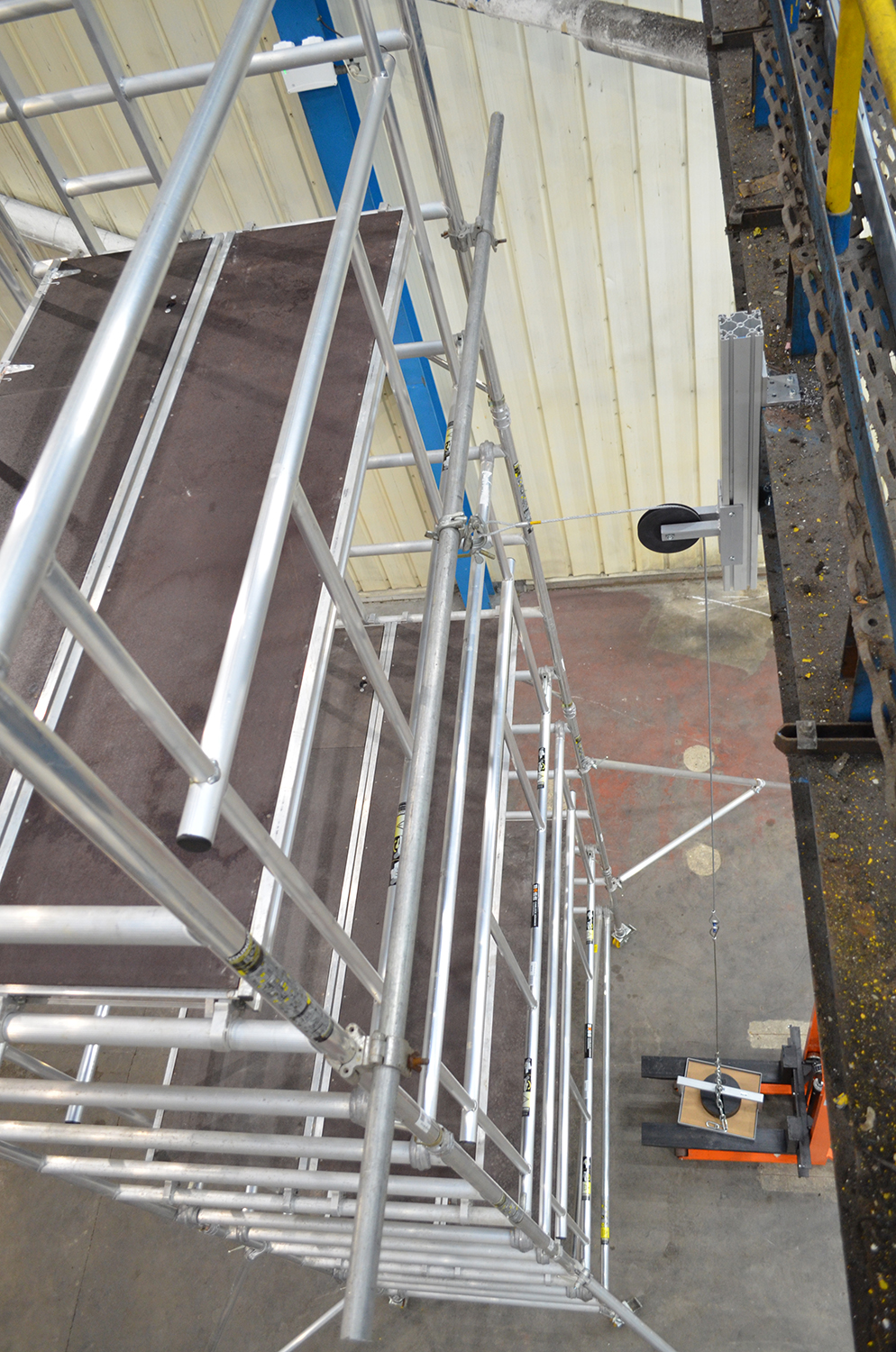 Prefabricated Tower Scaffold BS 1139-6 testing at Test And Research Centre